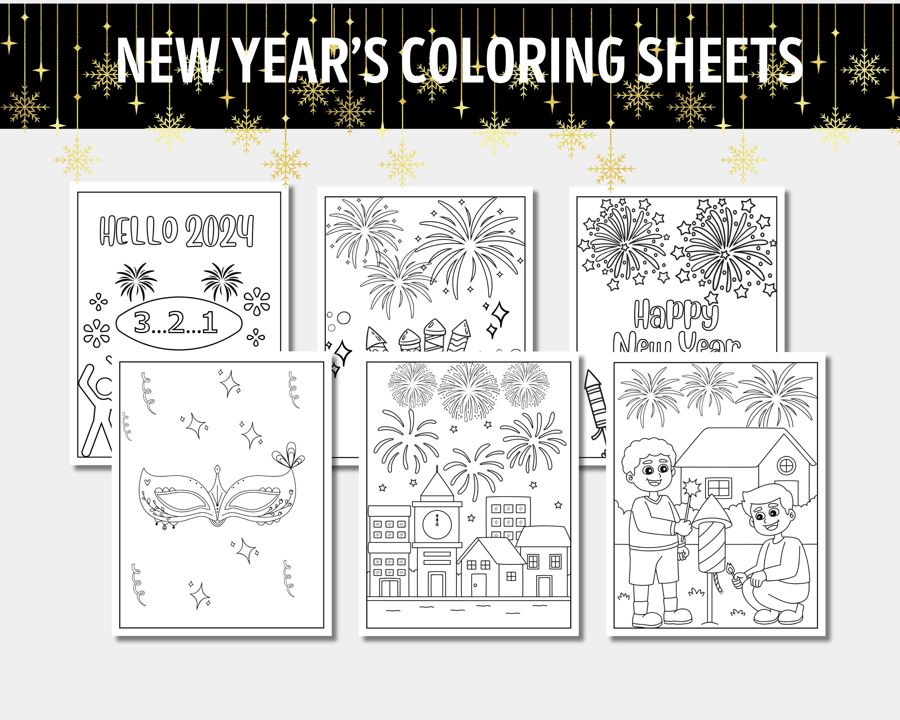 Kid New Years Activity 2024 Printable New Year's Game New Years ...
