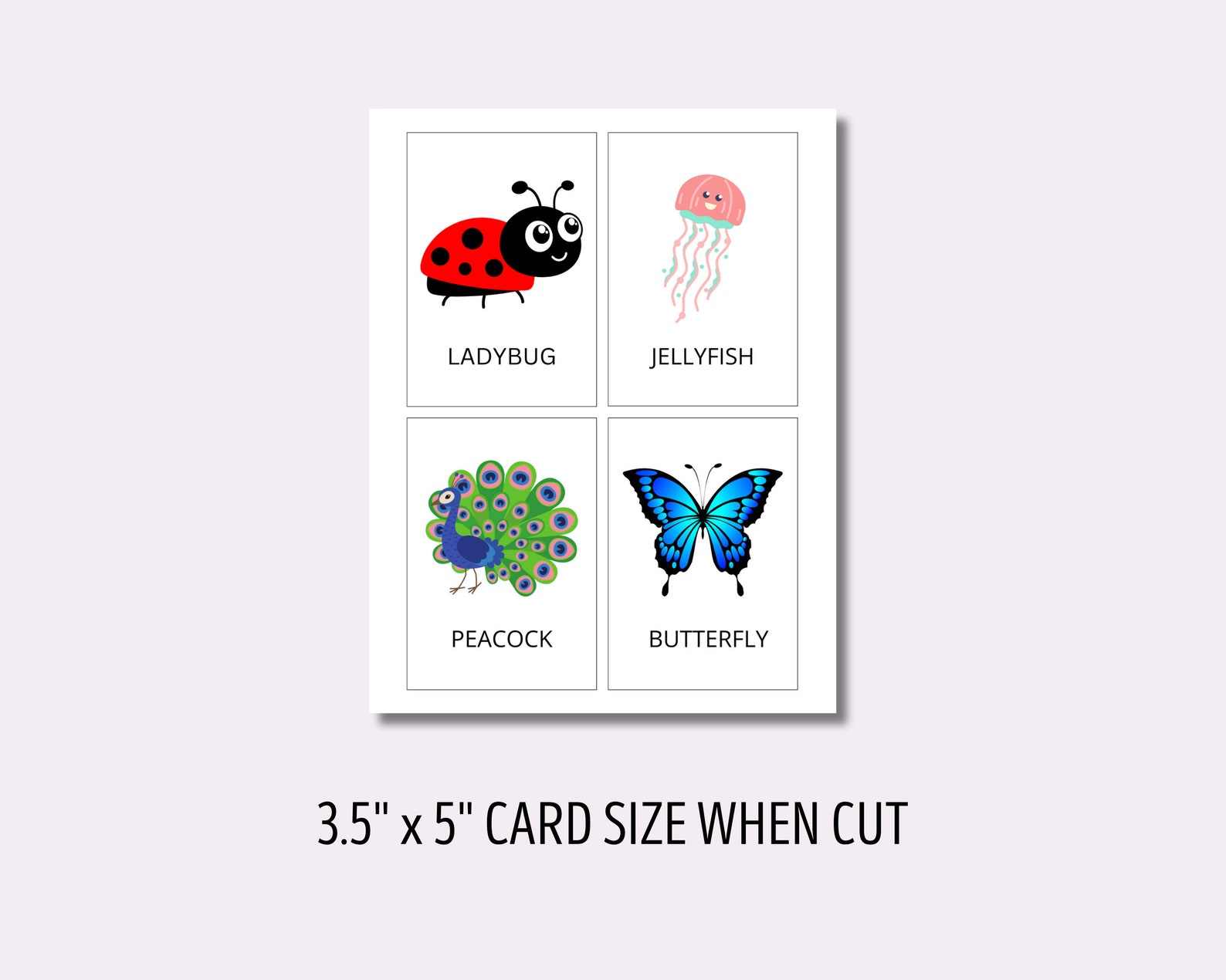60 Animal Flashcards, Animal Printable Flashcards, Preschool Flashcards ...