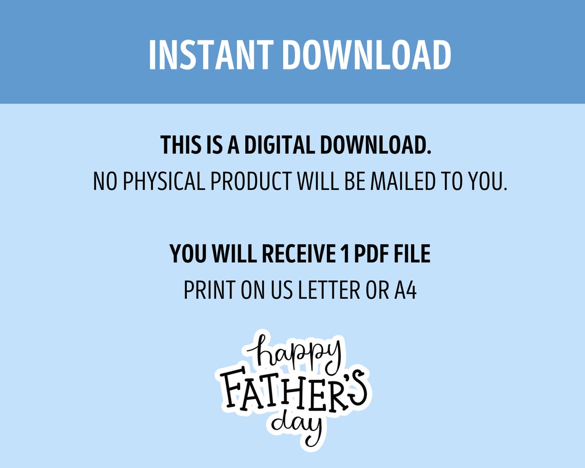 Father's Day Scavenger Hunt Game: Printable Treasure Hunt (digital ...