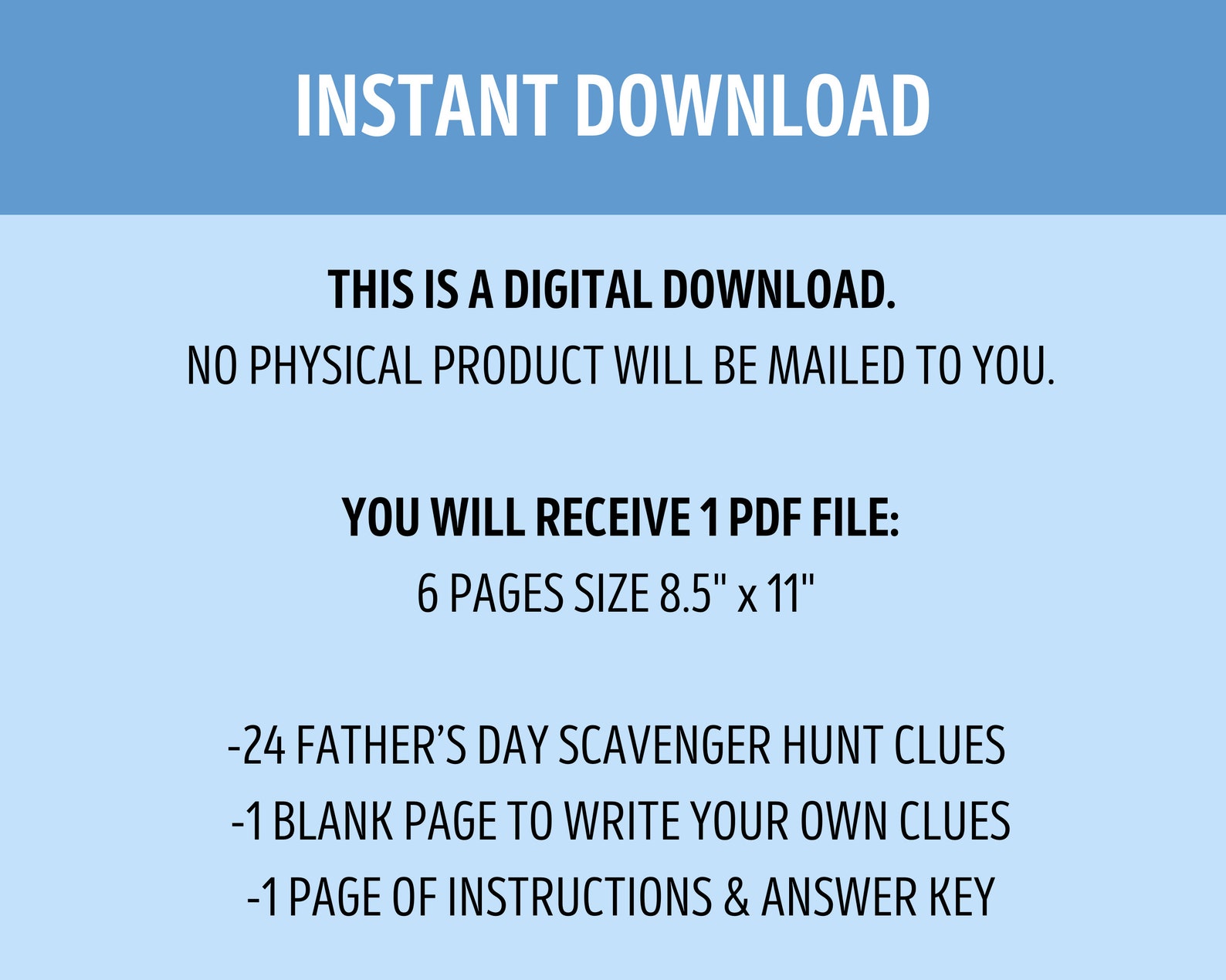 Father's Day Scavenger Hunt Clues | Father's Day Scavenger Hunt Cards丨 ...