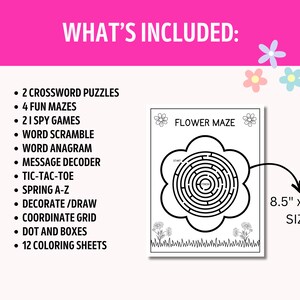 Kids Spring Printable Activity Bundle | Digital Download Games | Spring ...