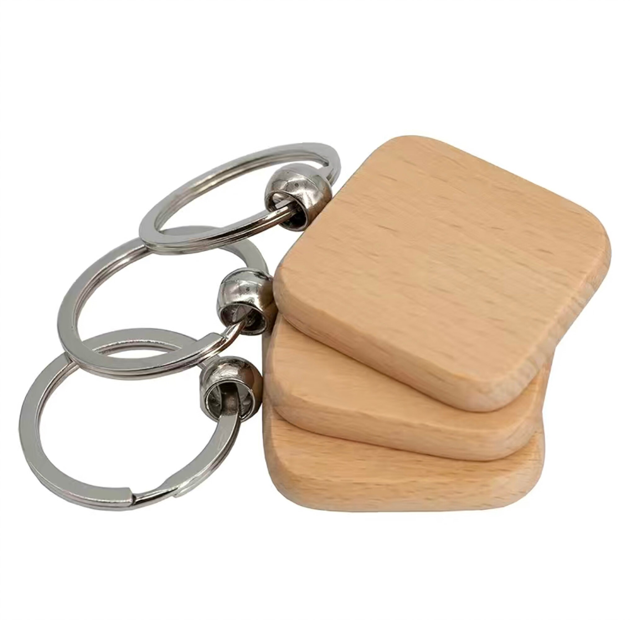 Personalized Wooden Keychain With Laser Engraving Custom Engraved ...