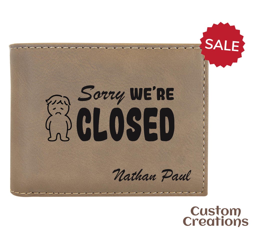 Custom Laser Engraved Vegan Leather Wallet | Personalized Leather Card ...