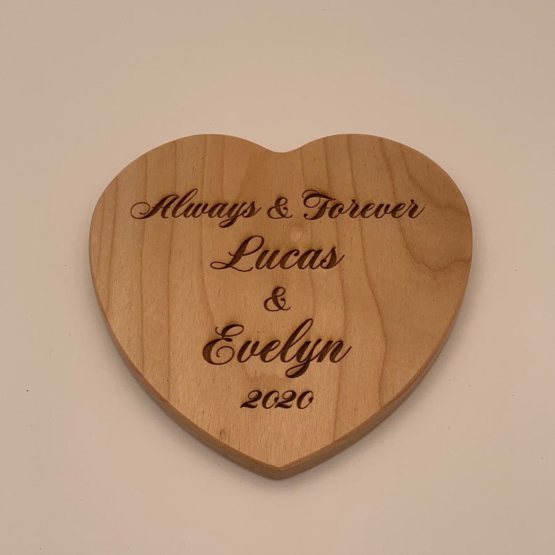 Personalized Wedding Anniversary Gift | Laser Engraved Heart Shaped 5 ...