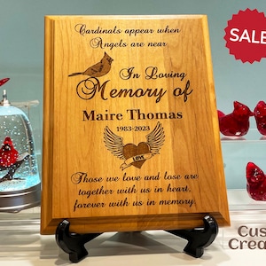 Laser Engraved Custom Name Date Memorial Plaque | Personalized in ...