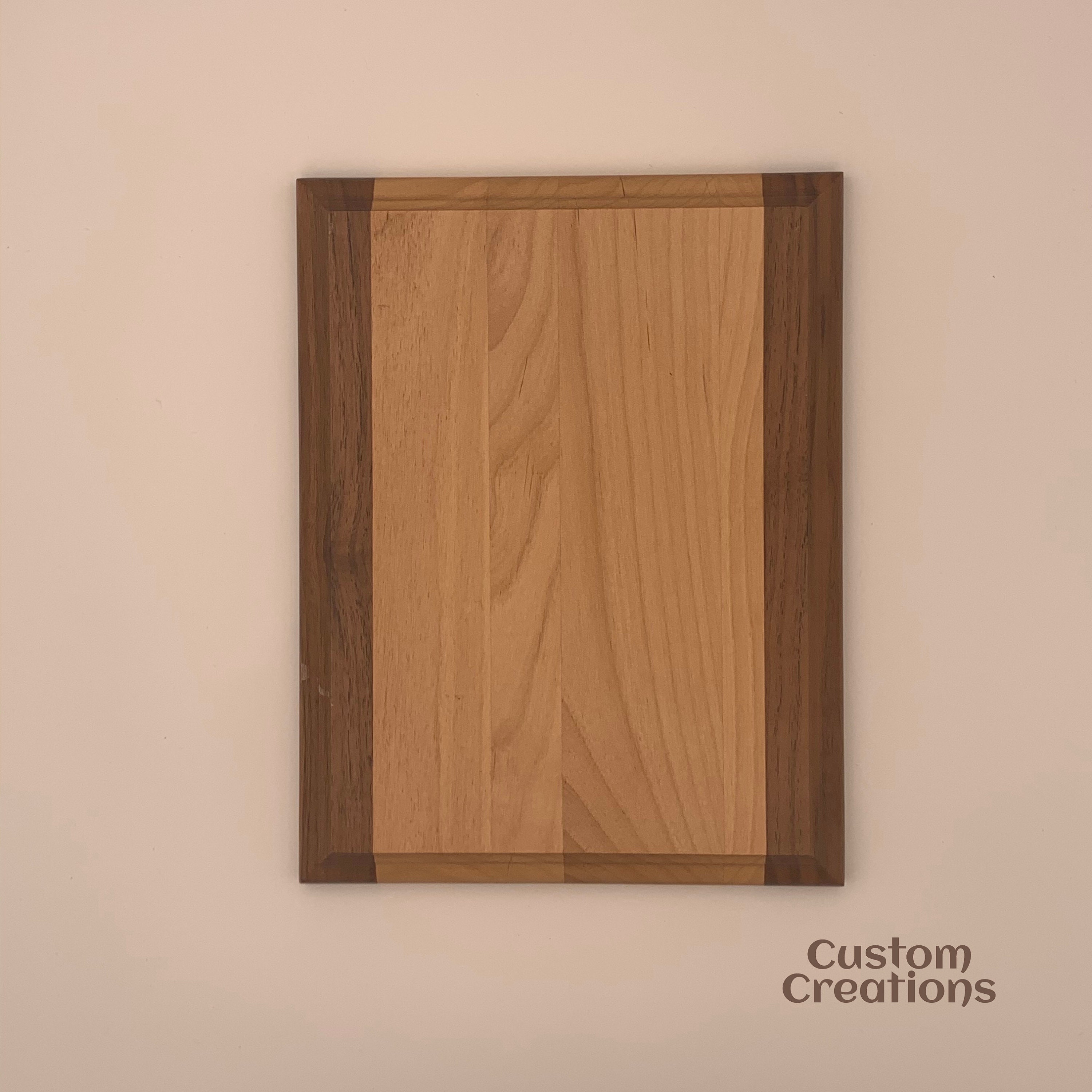 Customizable Engraved Red Alder and Walnut Edge Plaque | Personalized ...