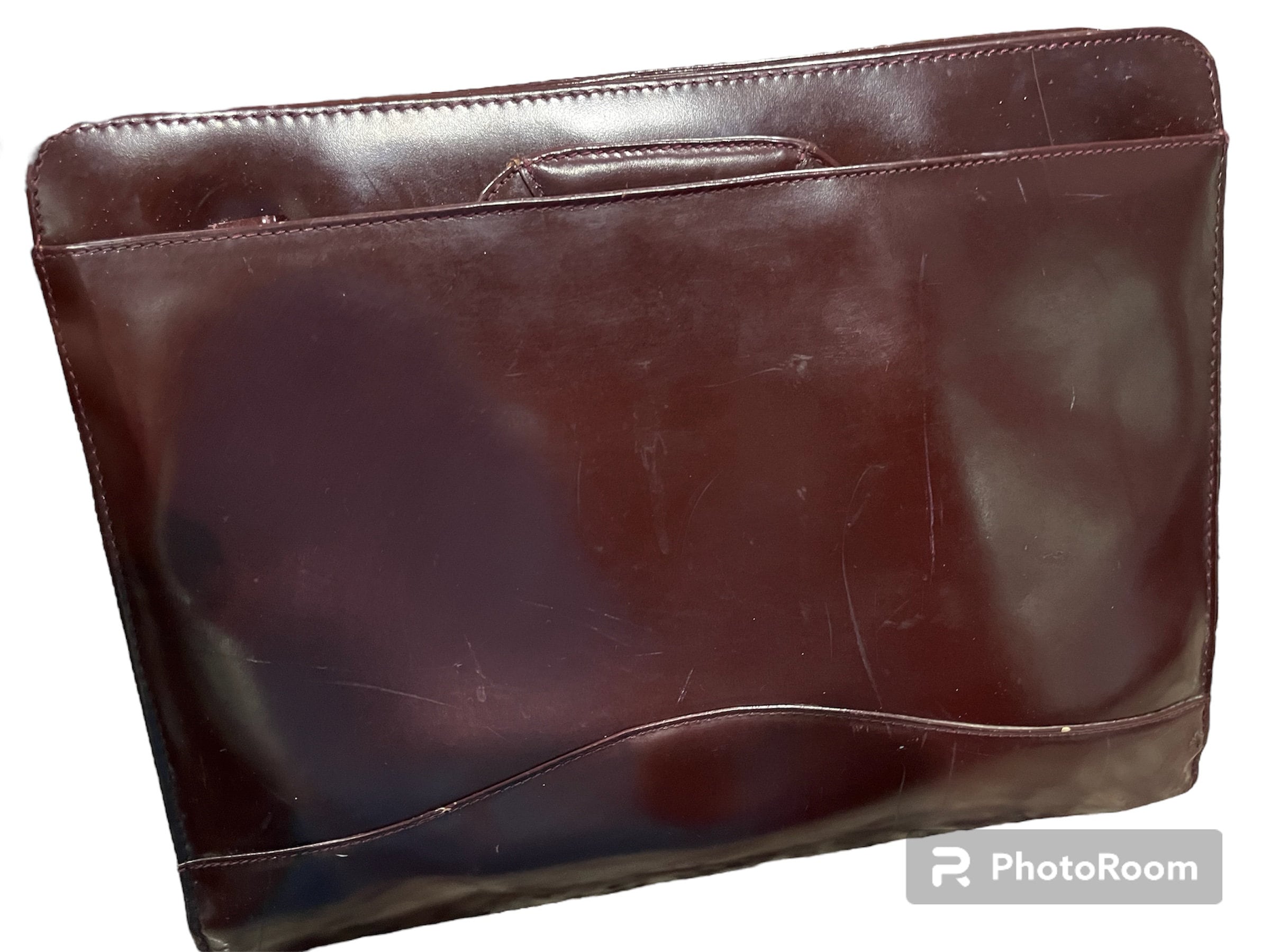 Vintage Stebco Oxblood Leather Briefcase Attache, W/handles & Shoulder ...