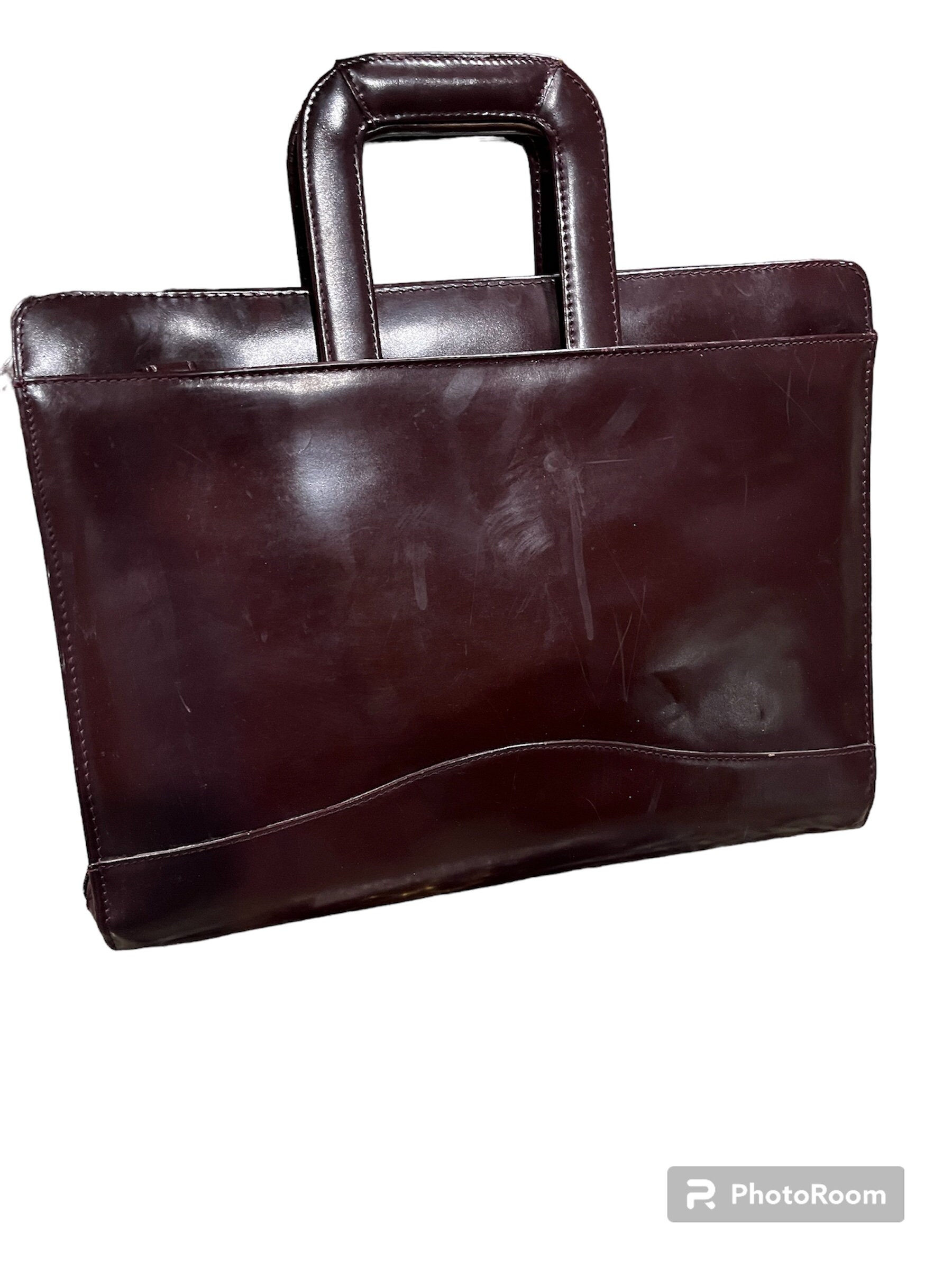 Vintage Stebco Oxblood Leather Briefcase Attache, W/handles & Shoulder ...