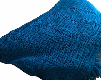 Blue Afghan Blanket | Etsy