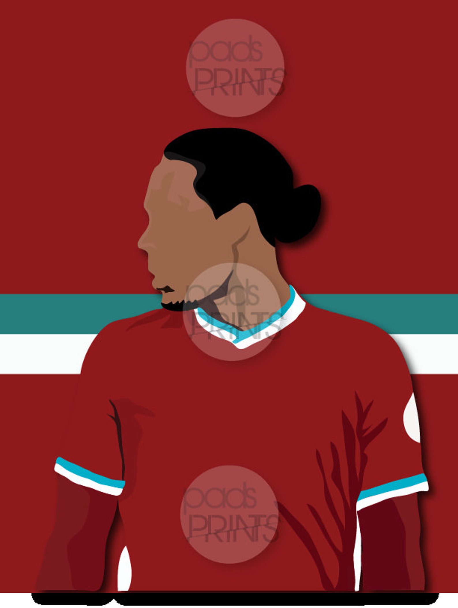 Virgil Van Dijk Print LFC art Liverpool FC art LFC Print | Etsy