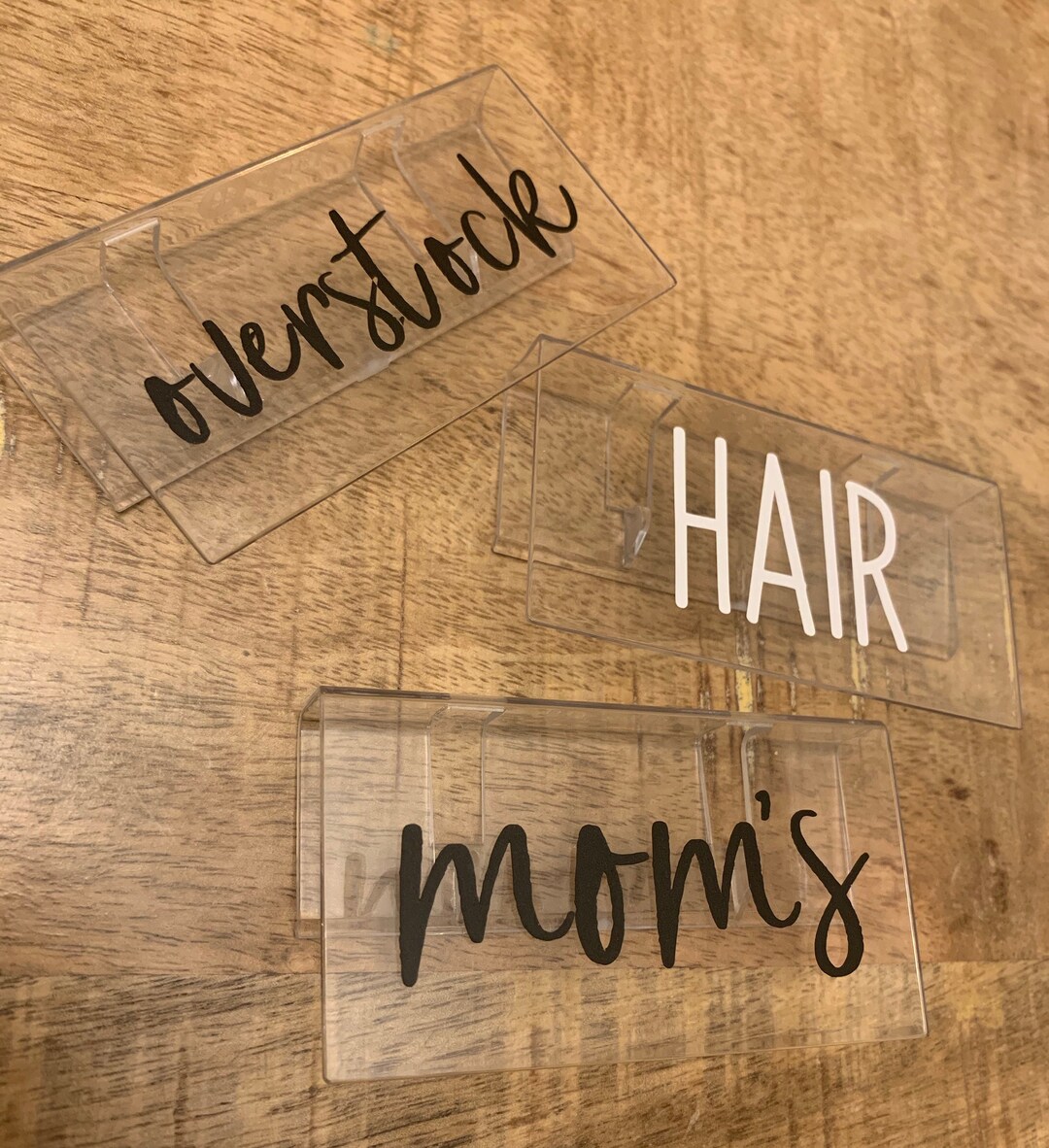 Clear Bin Clips With Vinyl Label - Etsy