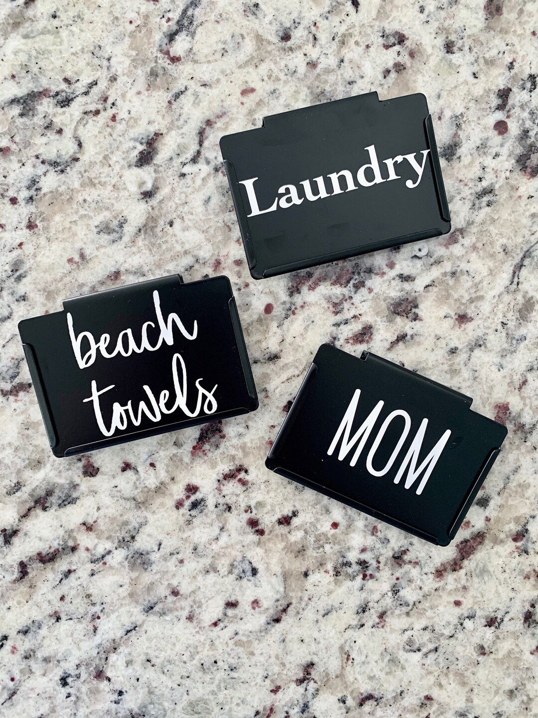 Black Metal Basket Clip With Custom Label - Etsy