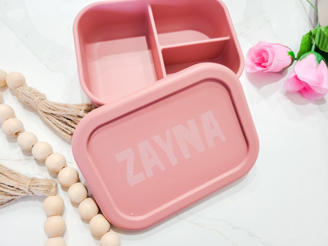 Custom Engraved Silicone Lunchbox Personalised With Name, Personalized ...