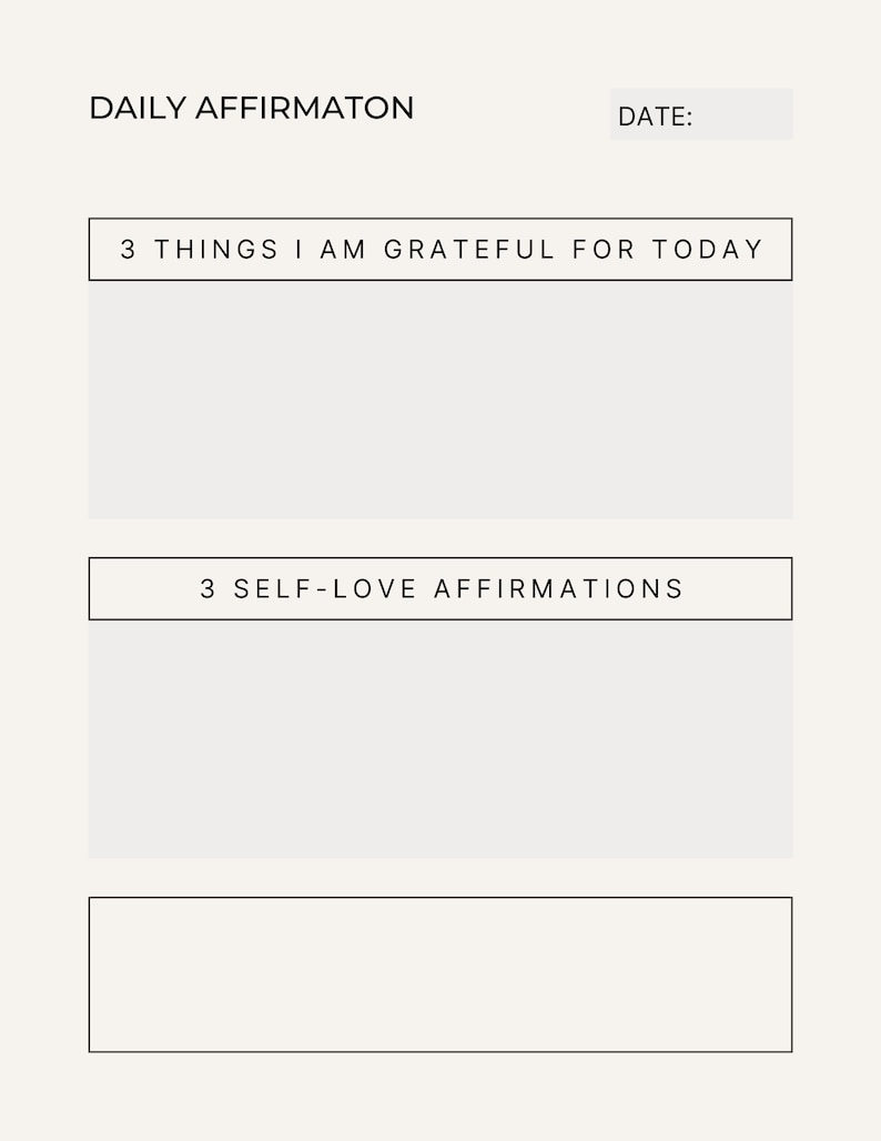 Workout Tracker PDF Editable Template Affirmation Log / for iPad ...