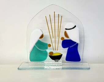Nativity Scene in Stained Glass - Etsy