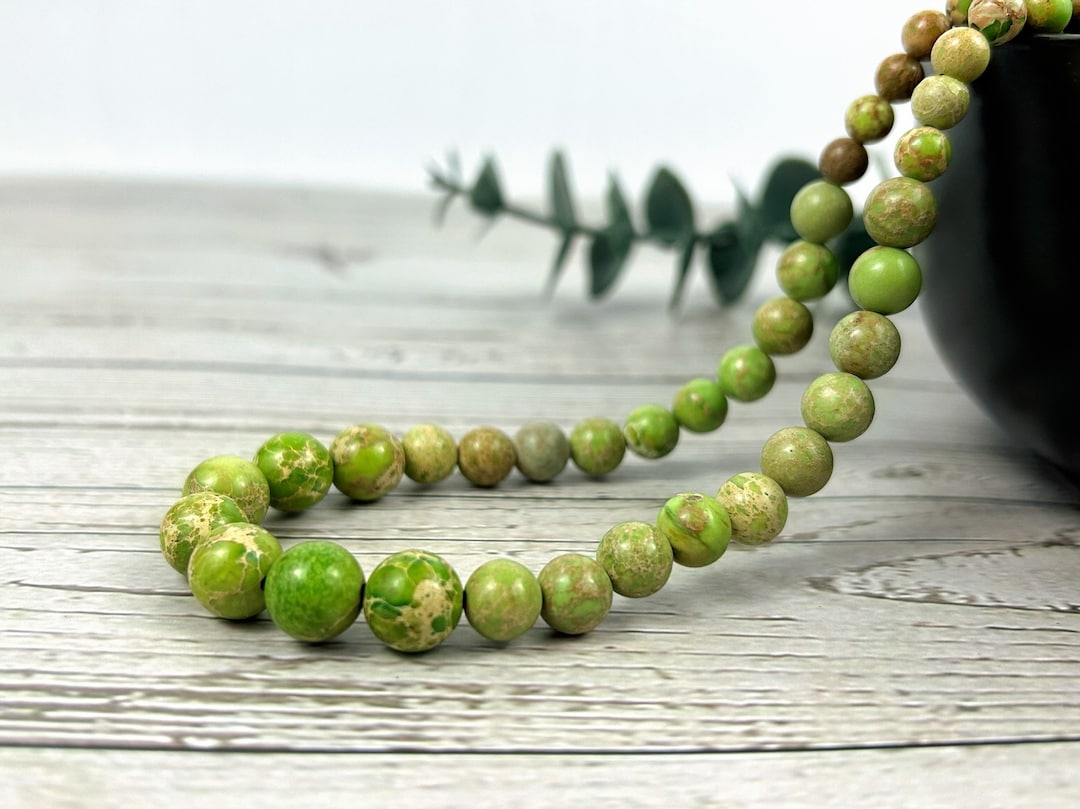 Jasper Necklace, Light Green Jasper, Natural Stone Necklace, Gift for ...