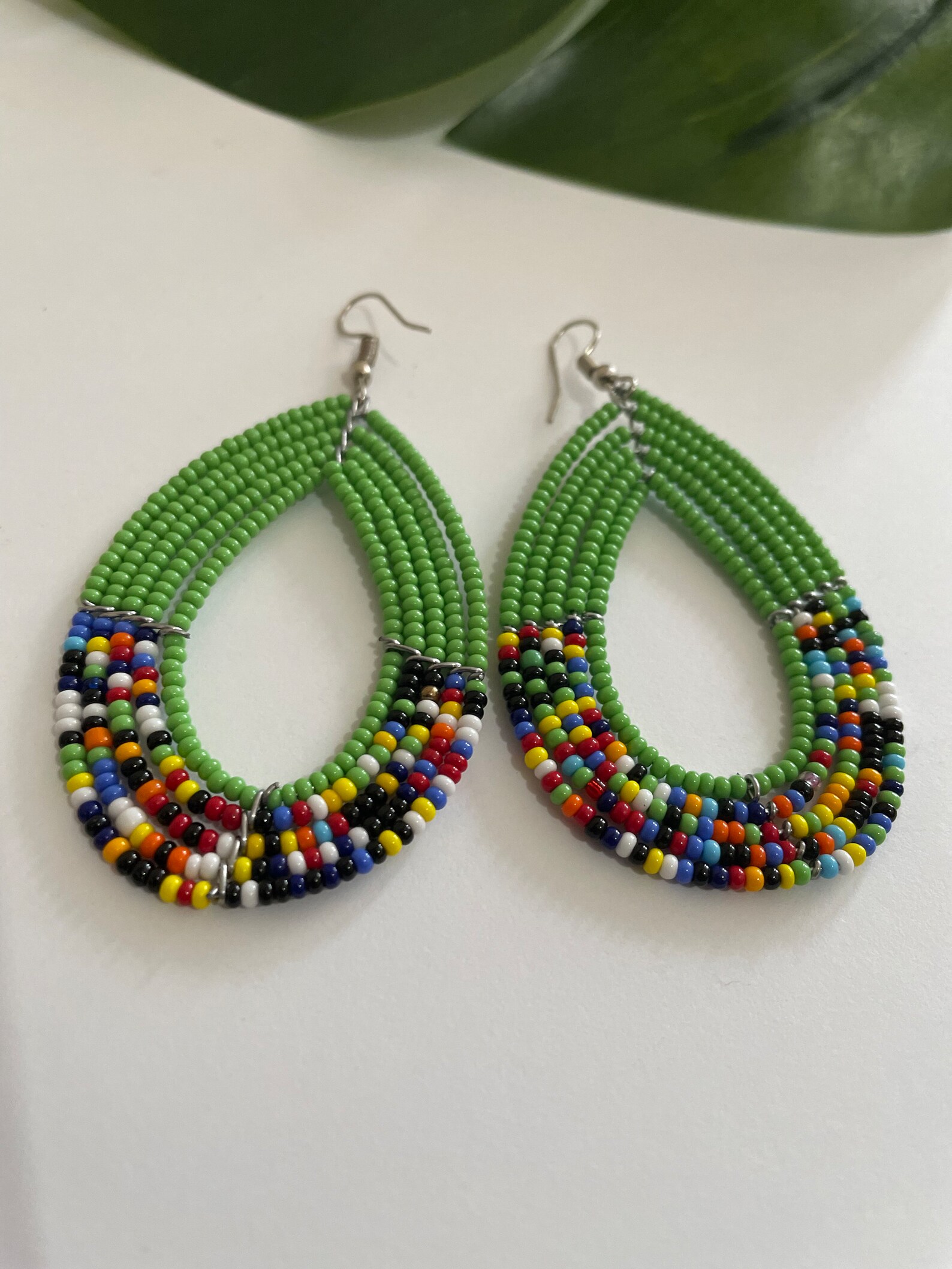 Maasai Beaded Earrings, African Inspired Earrings, African Beaded ...