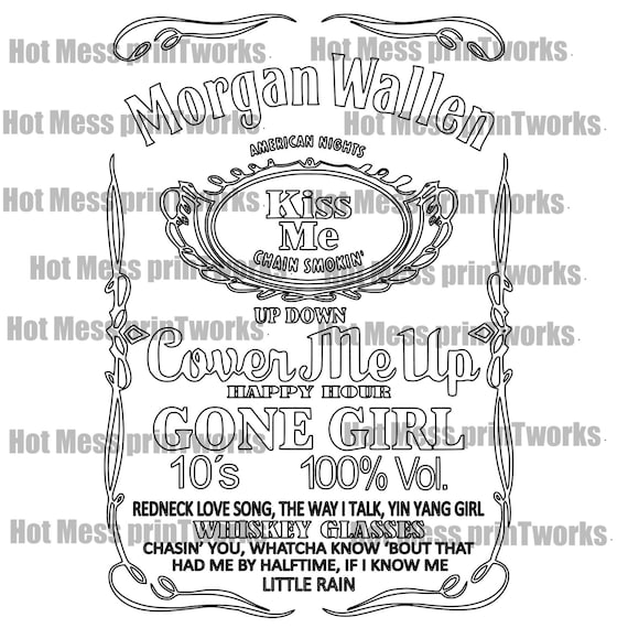 Morgan Wallen Coloring Book Printables Coloring Pages