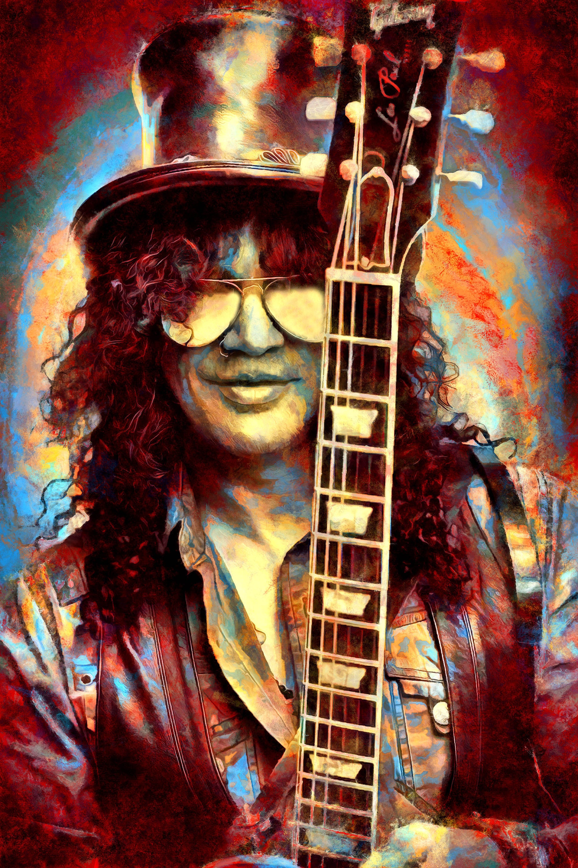 Guns N Roses Slash Poster/Metal Art Appetite For | Etsy