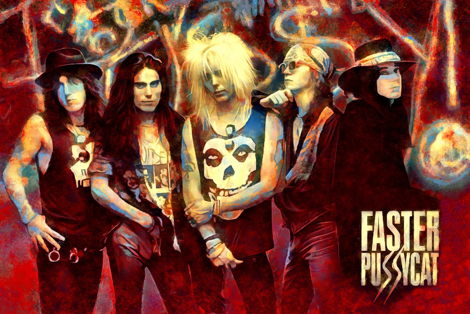 Faster Pussycat Poster And Metal Art Bathroom Wall Etsy
