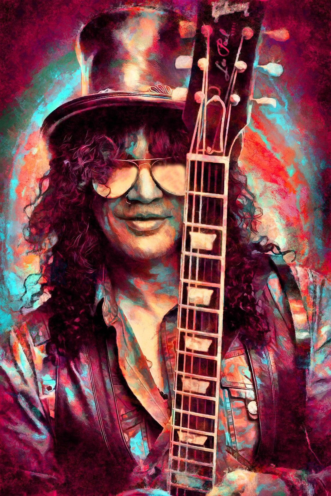 Guns N Roses Slash Art Appetite For Destruction | Etsy