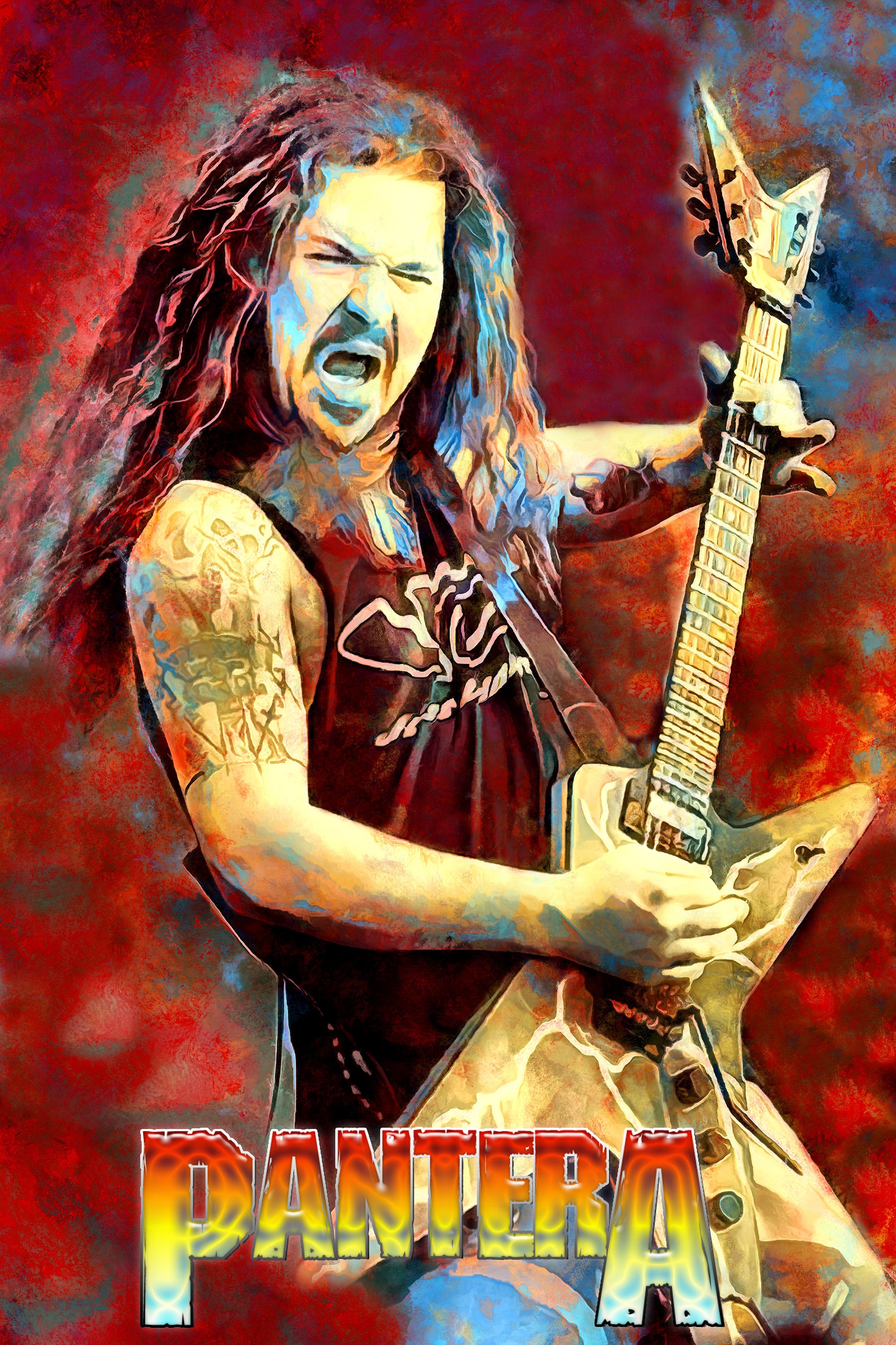 Pantera Poster And Metal Art This Love Dimebag | Etsy
