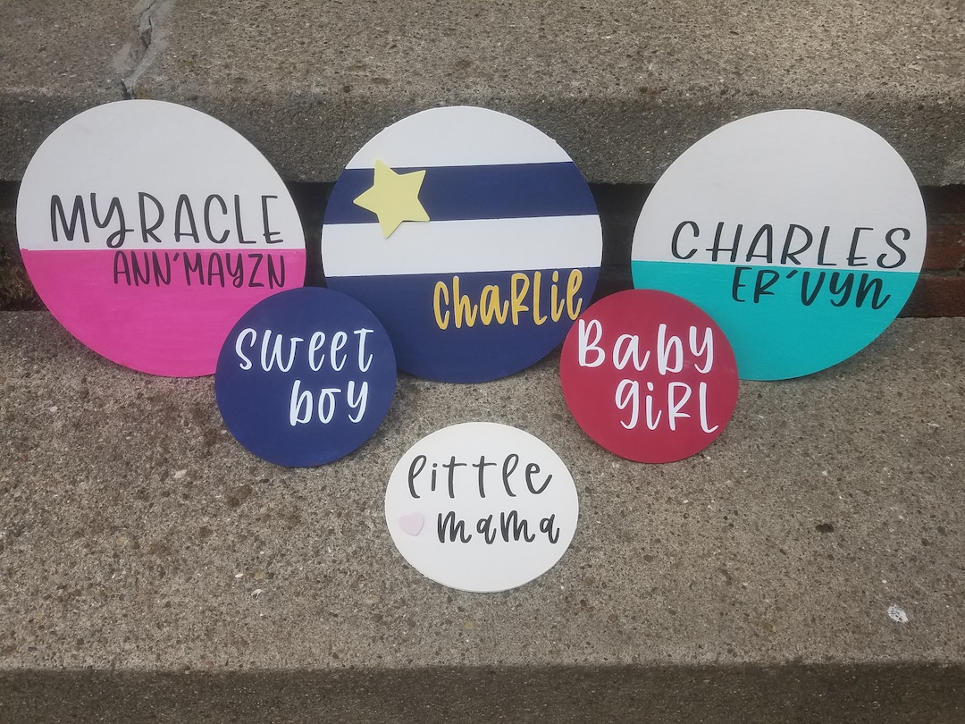 Kids Signs, Name Signs, Nursery Signs, Nickname Signs, Round Name Signs ...