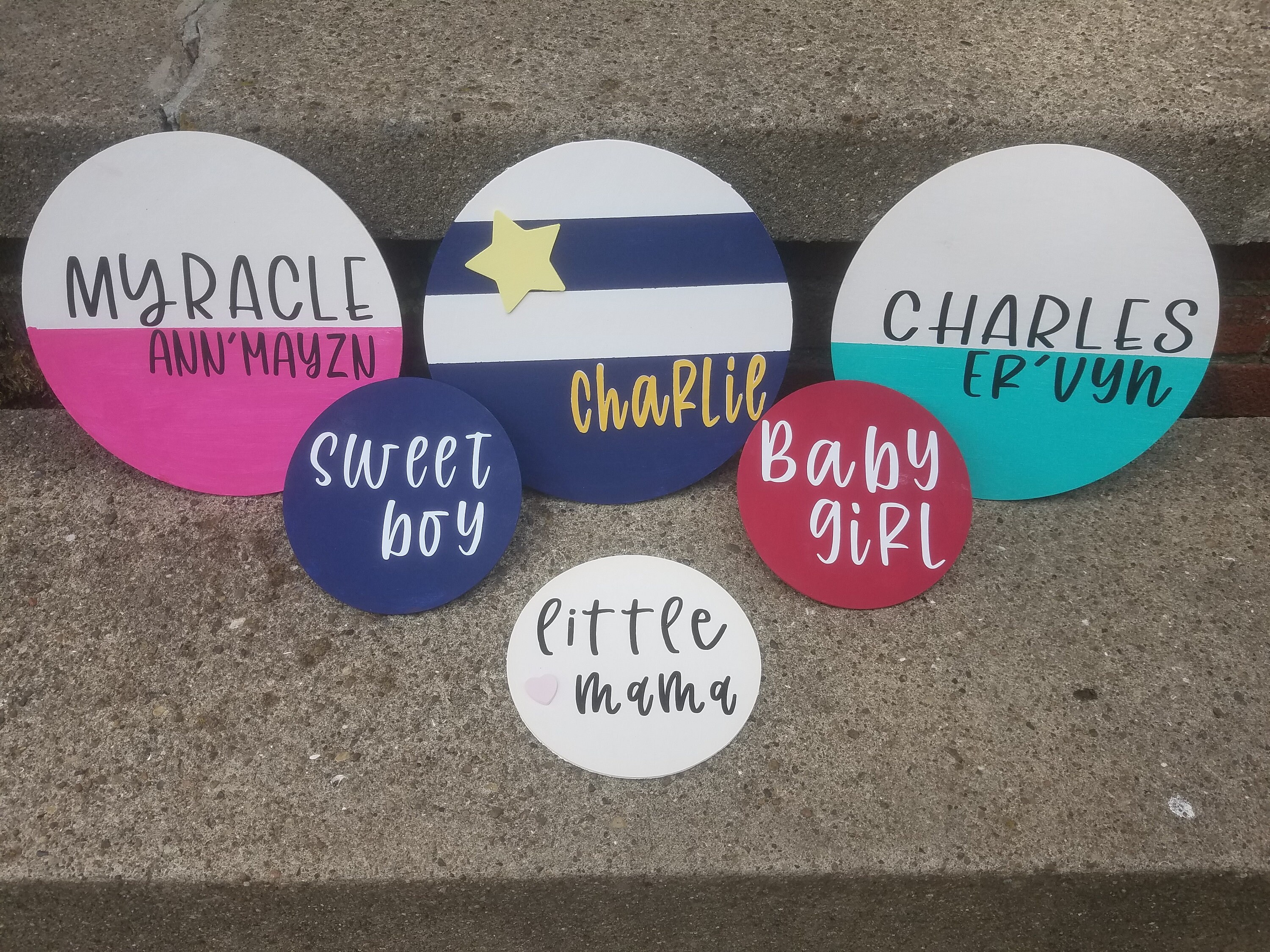 Kids Signs, Name Signs, Nursery Signs, Nickname Signs, Round Name Signs ...