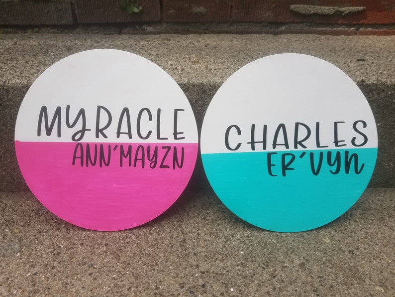 Kids Signs Name Signs Nursery Signs Nickname Signs Round | Etsy