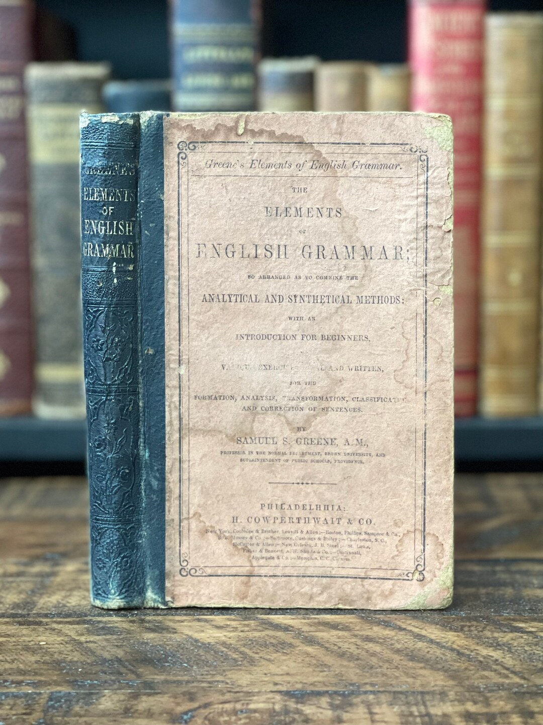 1857 Antique School Book | “the Elements of English Grammar” | Small ...