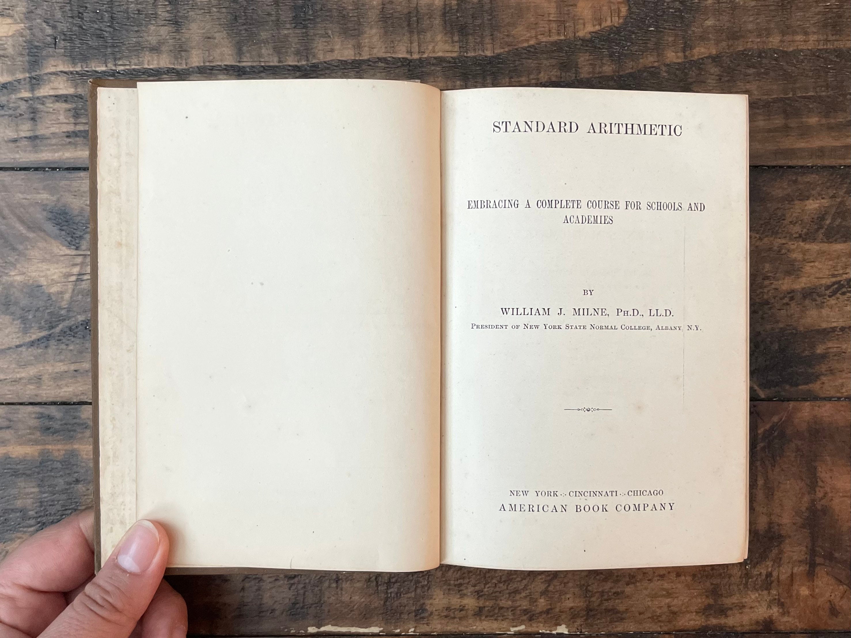 1895 Antique Victorian School Book standard Arithmetic - Etsy