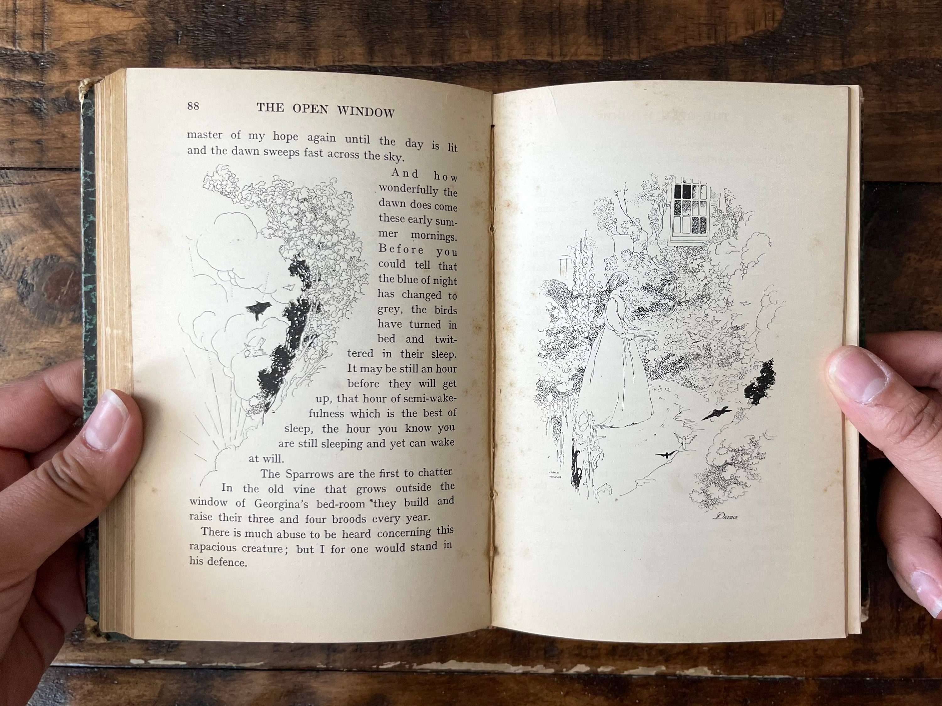 1913 the Open Window by E. Temple Thurston | Small Antique Book ...
