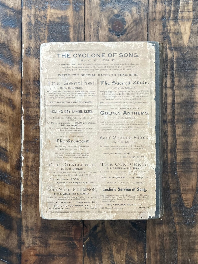 1888 the Cyclone of Song Antique Sheet Music 1800s Victorian - Etsy
