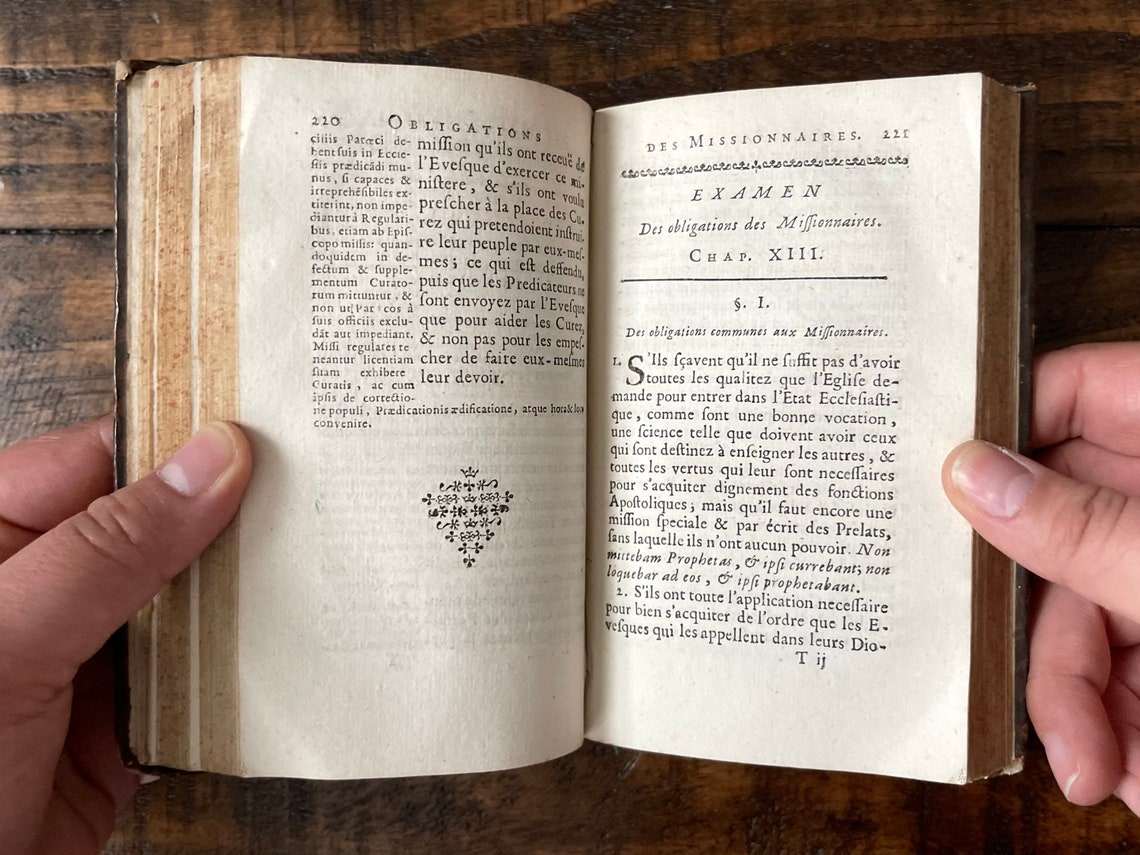 1677 RARE Antique French Book examen Général De Tous Les | Etsy