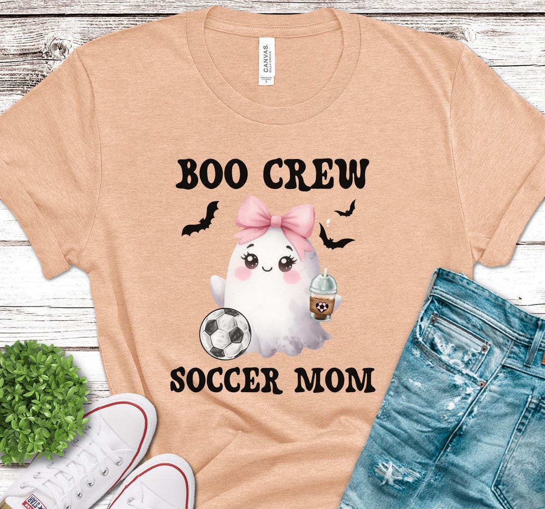 Retro Soccer Halloween Ghost Soccer Mom Shirt, Halloween Gift for ...