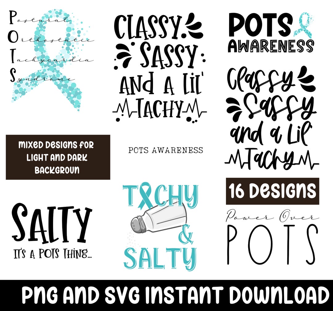 POTS Awareness PNG SVG Instant Download, Dysautonomia Png Svg, Spoonie ...