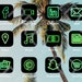 Green Ios 14 App Icon Pack | Neon Aesthetic Ios 14 Icons | iPhone Icon ...