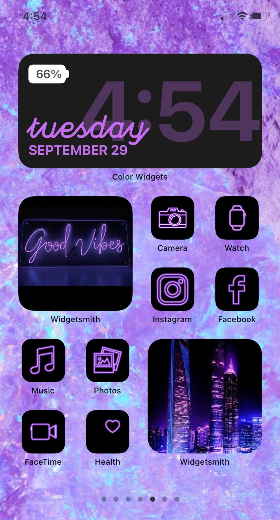 Purple Ios 14 App Icon Pack Neon Aesthetic Ios 14 Icons - Etsy