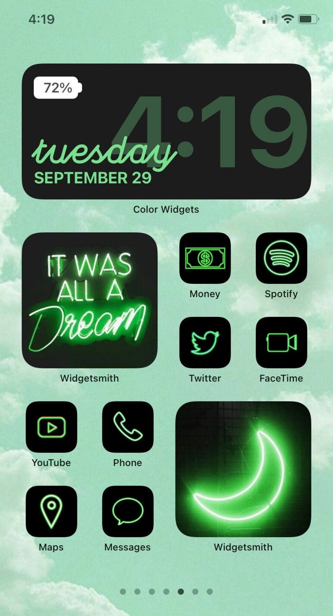 Green Ios 14 App Icon Pack Neon Aesthetic Ios 14 Icons iPhone Icon Pack ...