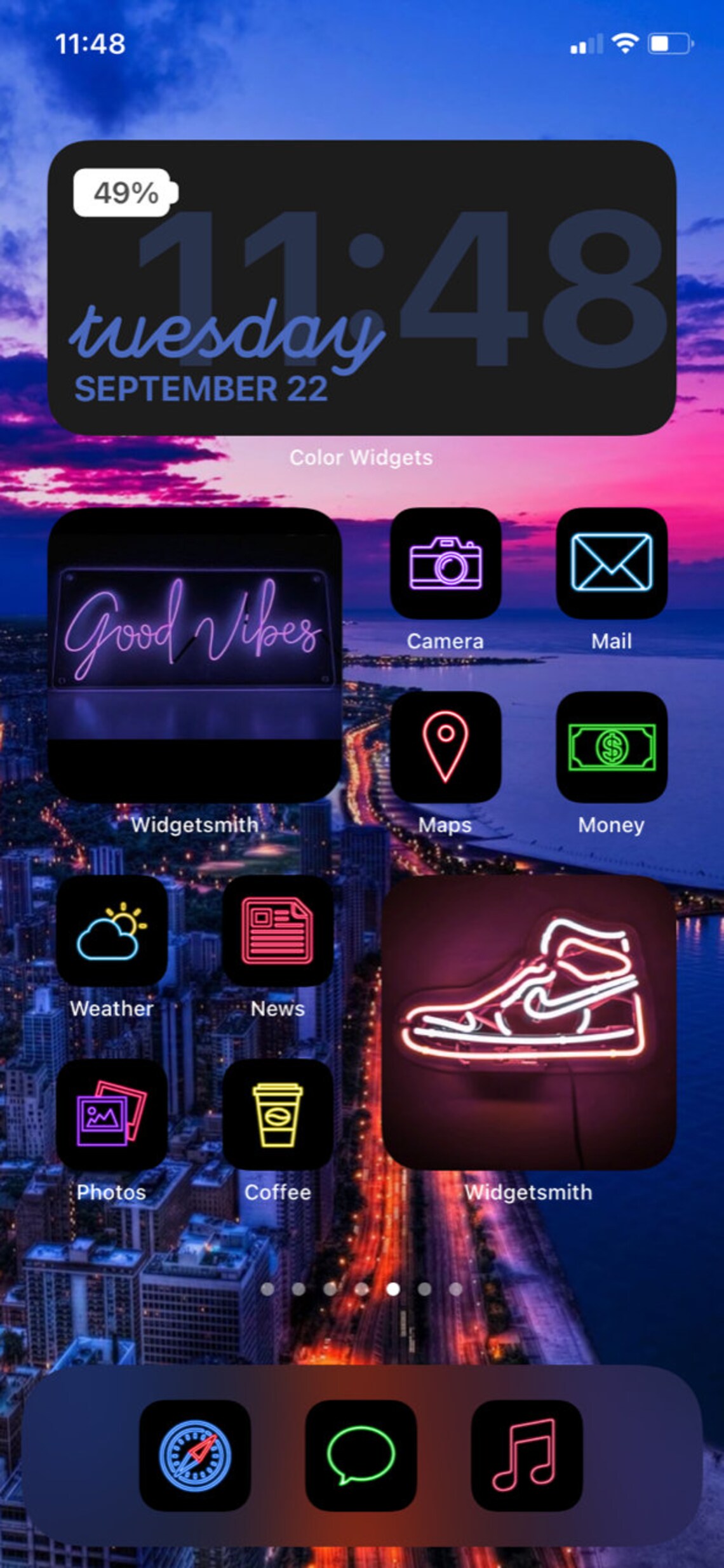Ios 14 App Icon Pack Neon Aesthetic Ios 14 Icons Iphone | Etsy