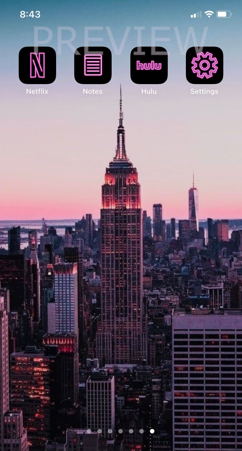 Pink Ios 14 App Icon Pack | Neon Aesthetic Ios 14 Icons | iPhone Icon ...