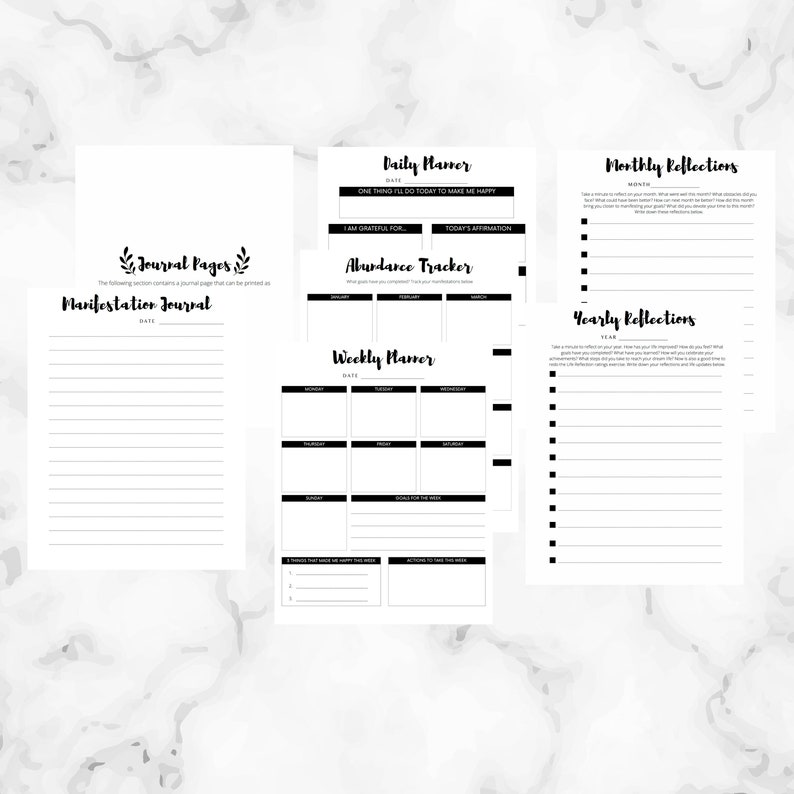 Digital Manifestation Journal & Affirmation Coloring Book, Mindfulness ...