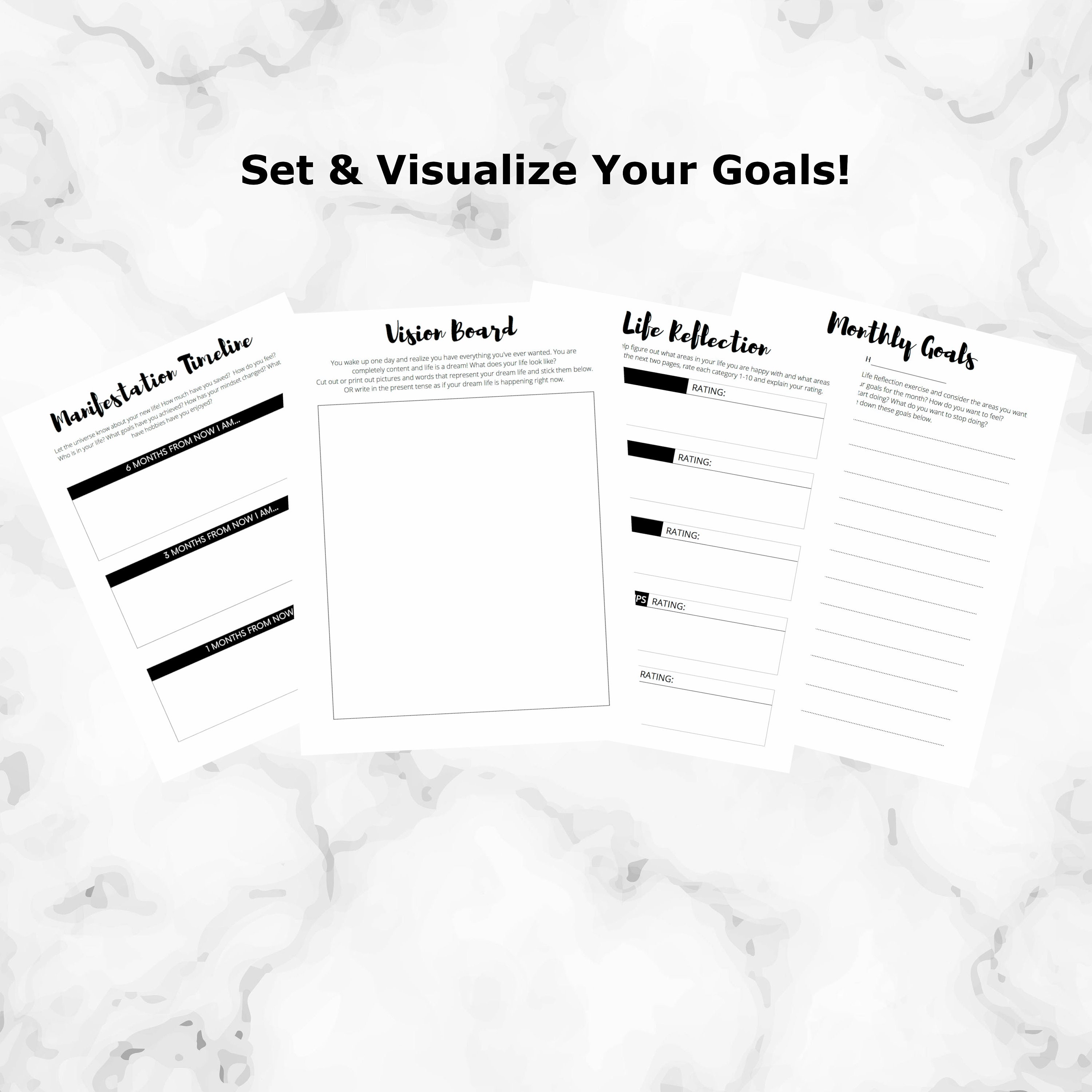 Digital Manifestation Journal & Affirmation Coloring Book, Mindfulness ...