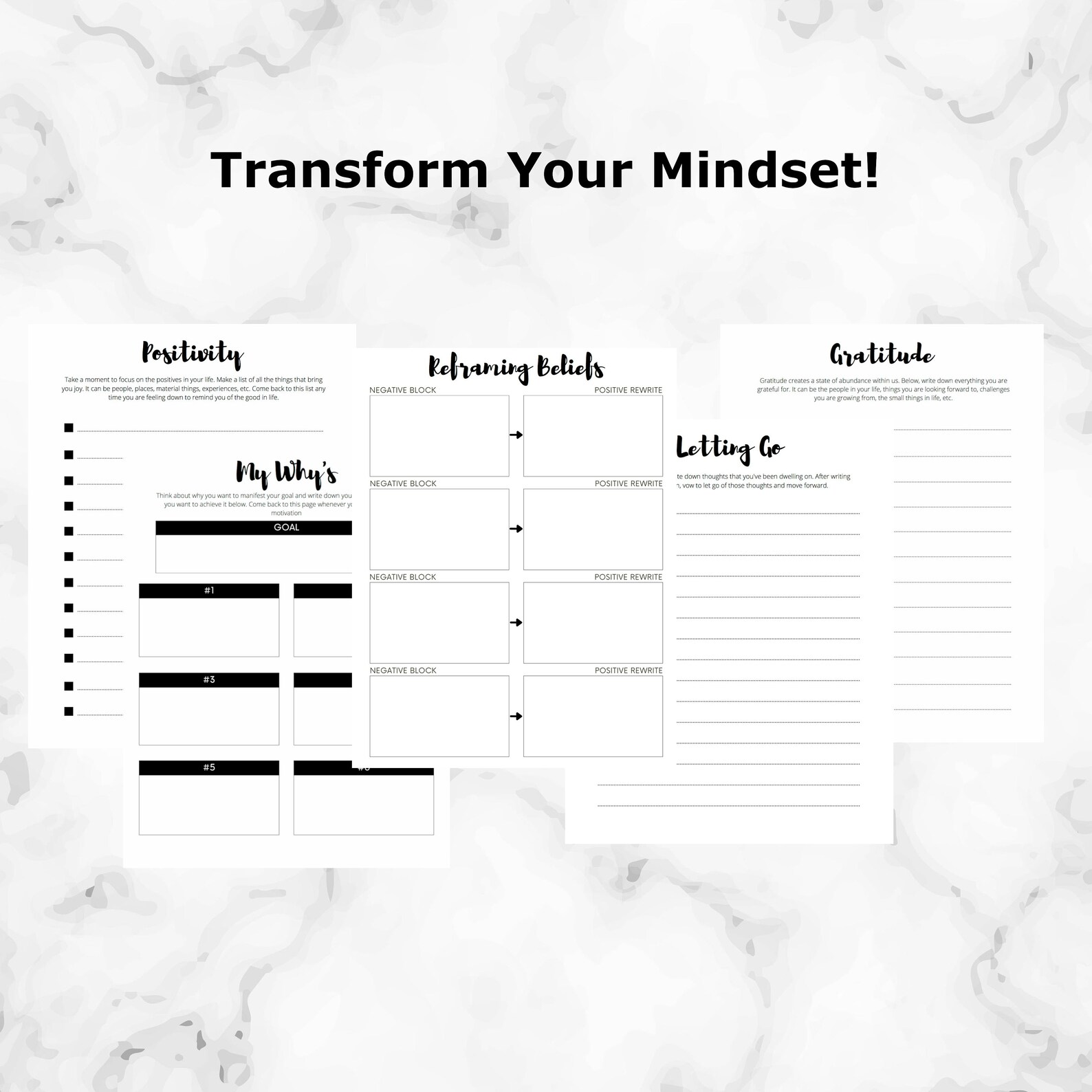 Digital Manifestation Journal & Affirmation Coloring Book, Mindfulness ...