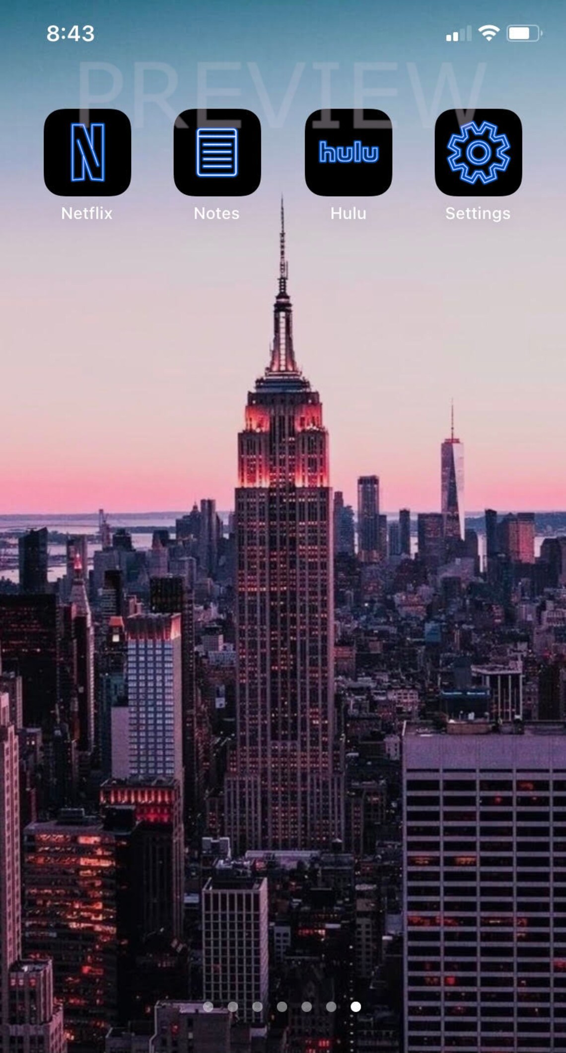 Blue iOS 14 App Icon Pack Neon Esthetische iOS 14 Iconen iPhone Icon ...