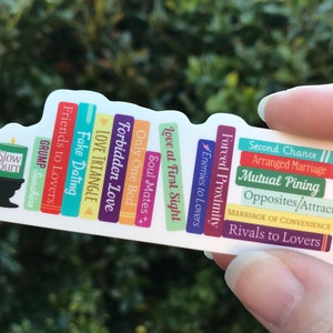 3.5" Love Your Shelf 2.0 Stickers | Matte | Romance Tropes Pink ...