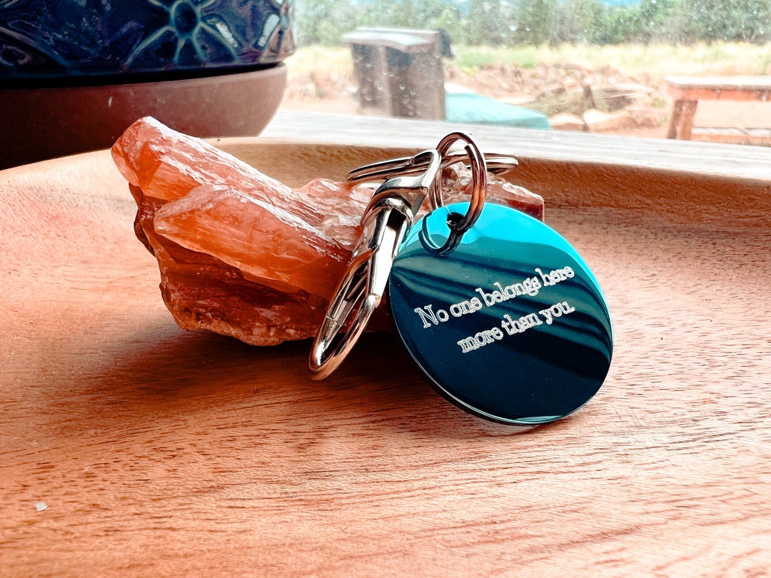 Brene Brown Quote, Custom Engraved Keychain, Personalized Inspiring ...