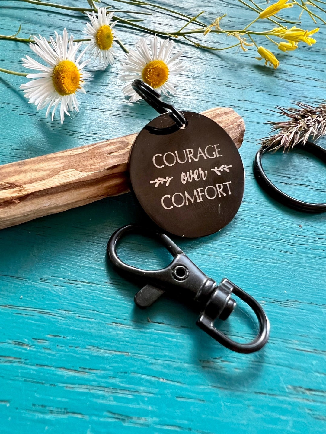 Brene Brown Keychain With Quote "courage Over Comfort" - Custome ...
