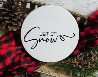 Let It Snow With Snowflakes Winter Christmas Holiday Vinyl - Etsy