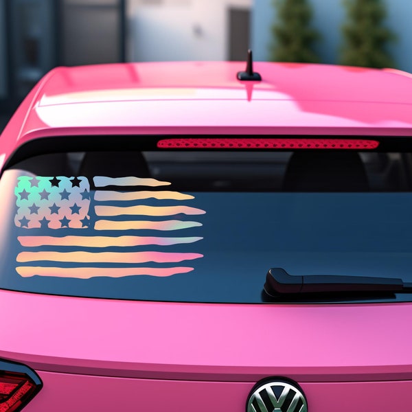 American Flag Car Decal Sticker - Etsy